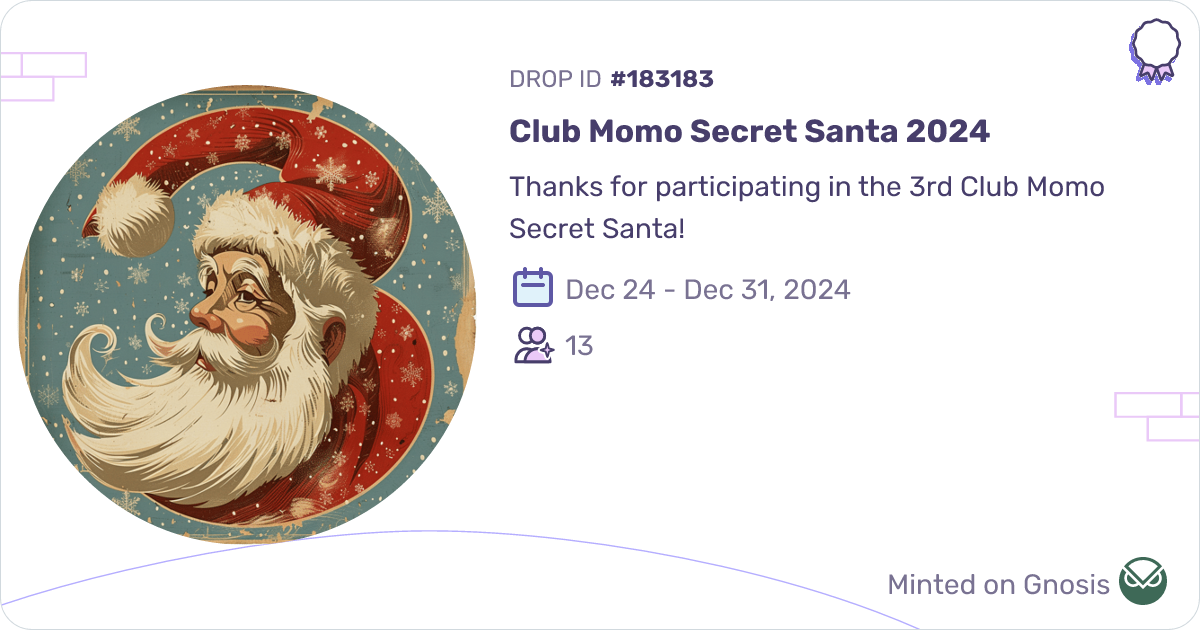 #183183 - Club Momo Secret Santa 2024 | POAP Gallery