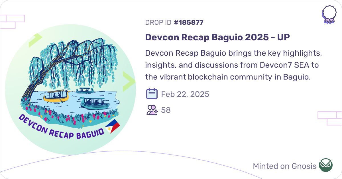#185877 - Devcon Recap Baguio 2025 - UP | POAP Gallery