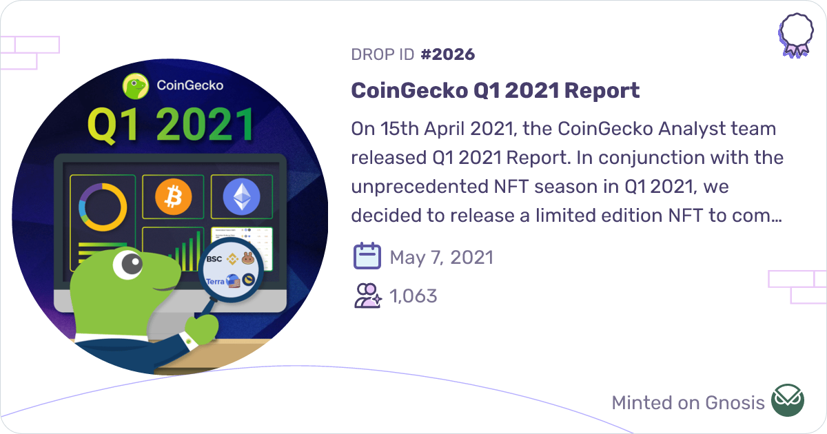 #2026 - CoinGecko Q1 2021 Report | POAP Gallery