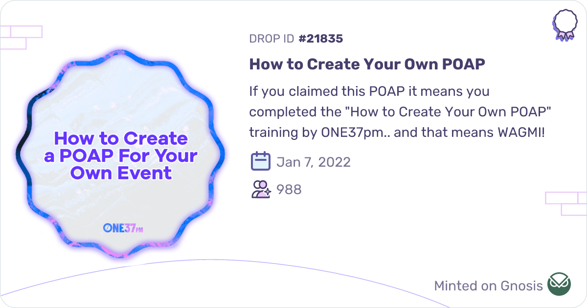 #21835 - How to Create Your Own POAP | POAP Gallery