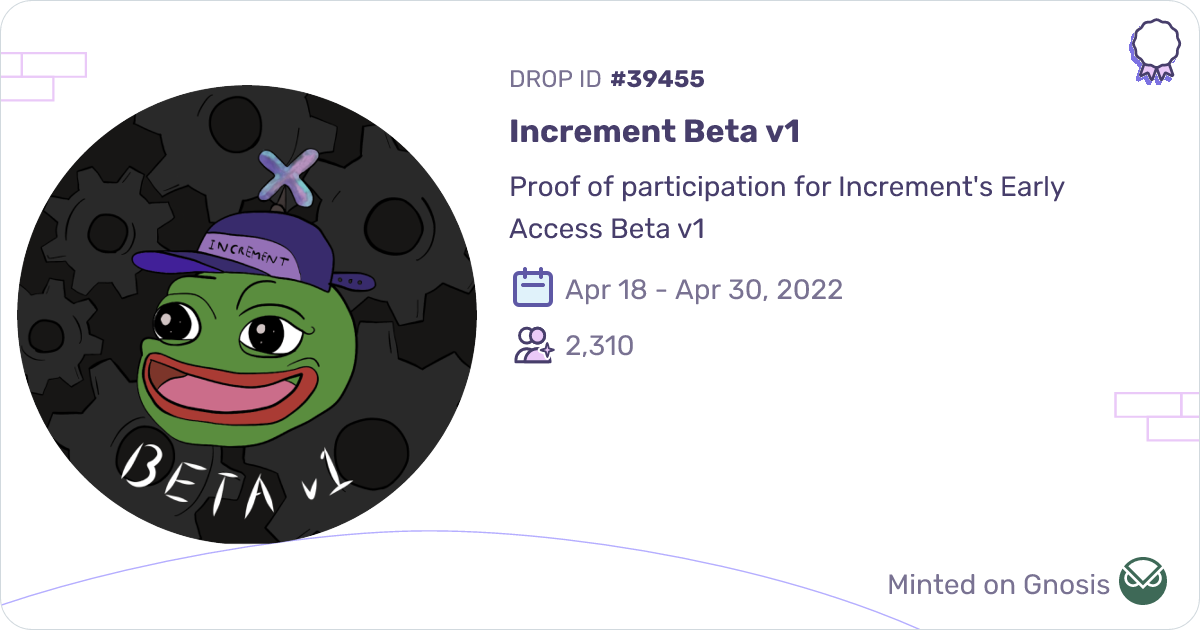 #39455 - Increment Beta v1 | POAP Gallery