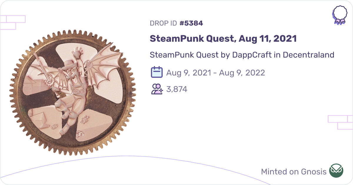 #5384 - SteamPunk Quest, Aug 11, 2021 | POAP Gallery